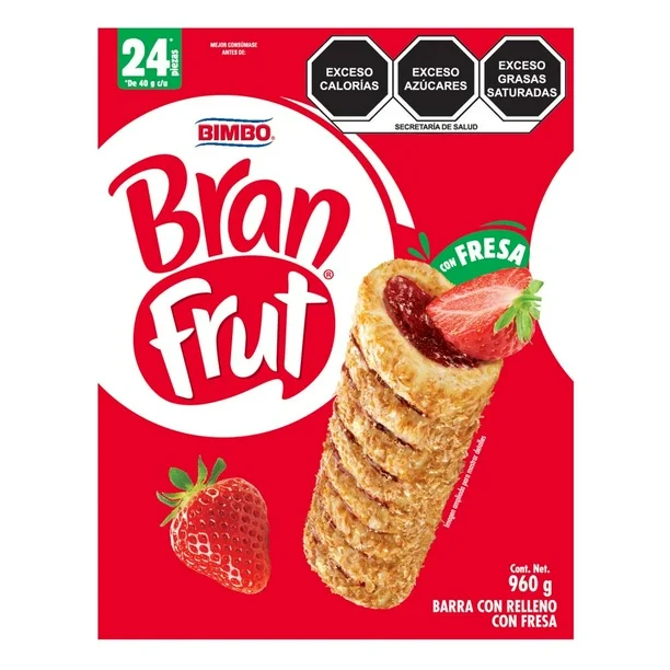 Barras Bimbo Bran Frut con Relleno con Fresa 24 pzas de 40 g ...